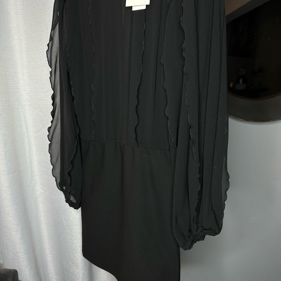 Zara | Dresses | Nwt Zara Woman Short Ruffled Dress Black Size S Small ...